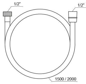 Ravak X07P337 - Sprchová hadice plastová 200 cm lesklý chrom