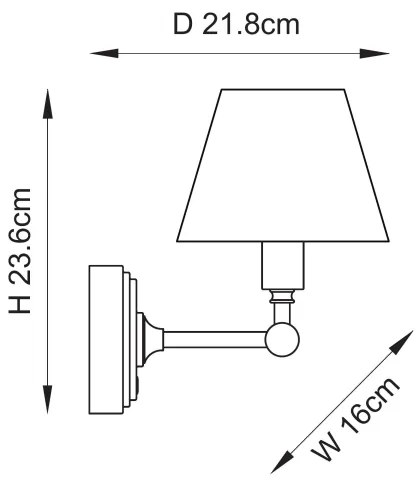 Endon 114827 - LED Stm. nabíjecí nástěnná lampa BURLEY LED/1,5W/5V mosaz/modrá