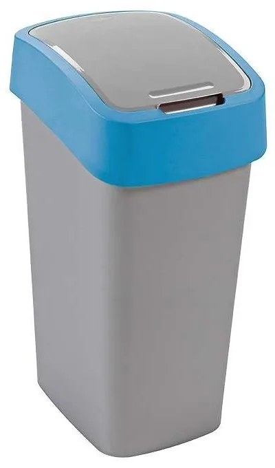 Odpadkový koš FLIPBIN 50l stříbrná/modrá 02172-734
