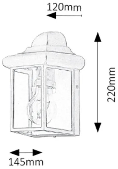 Rabalux 8754 - Venkovní nástěnné svítidlo NORVICH 1xE27/60W/230V IP43 zlatá