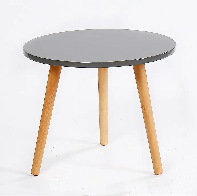 Příruční stolek BAZZY 2 šedá / natural Tempo Kondela
