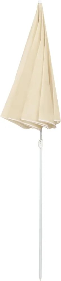 Zahradní slunečník s ocelovou tyčí pískový 180 cm 315537