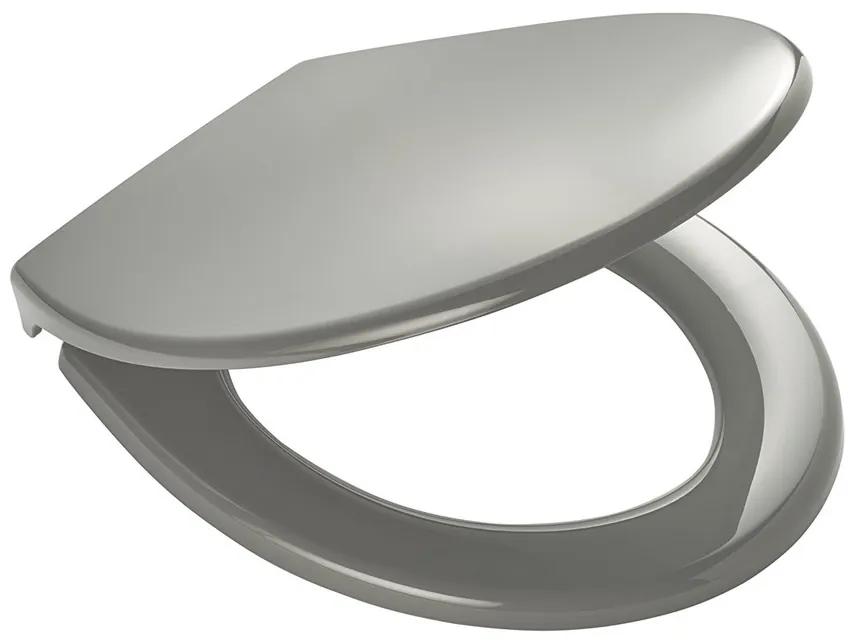Ridder Miami WC sedátko, soft close, PP termoplast - šedá, 44,3 × 37 cm, MK44900