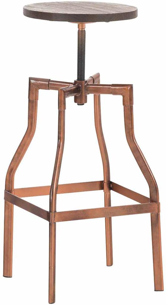 Industriální barová židle Cara dřevo