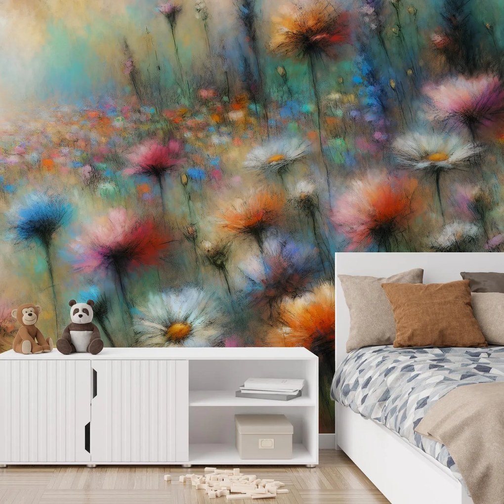 Fototapeta - Pastelová louka (245x170 cm)