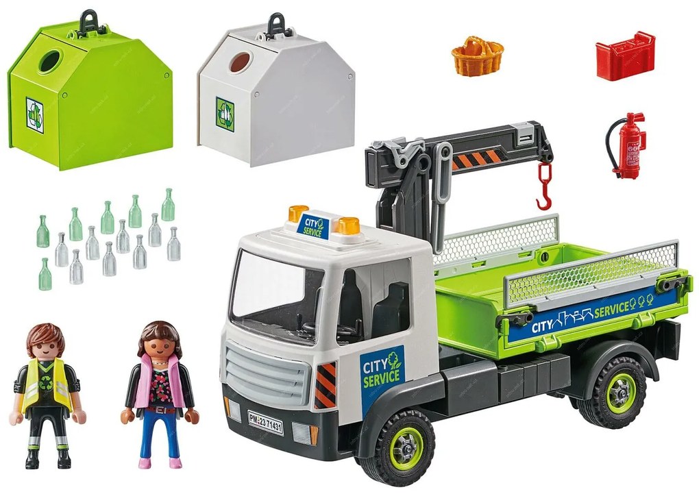 Playmobil Playmobil 71431 Vůz na přepravu skla s kontejnerem