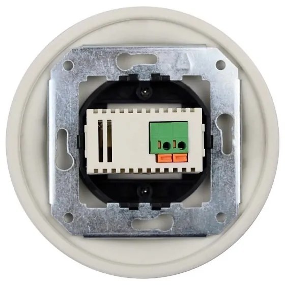 Elhard Kulatá keramická USB zásuvka, bílá KV2032W