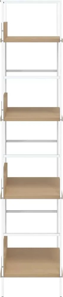 4patrová knihovna dub 60 x 27,6 x 124,5 cm kompozitní dřevo 288225
