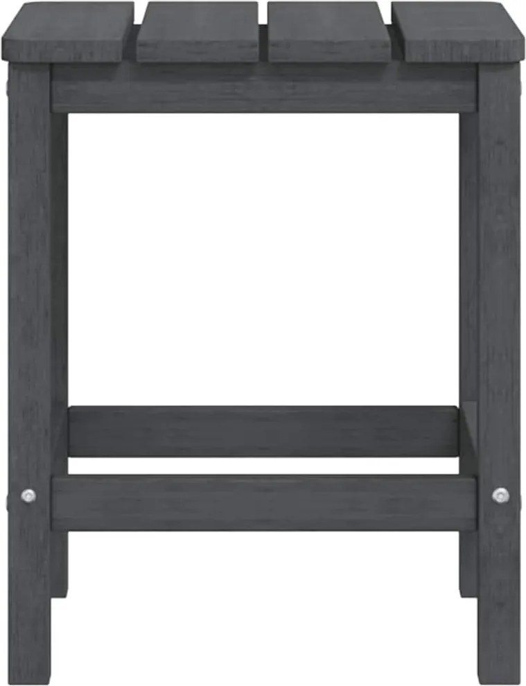 Zahradní křesla Adirondack se stolkem HDPE antracitová 3095705
