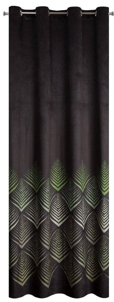 ZATEMŇOVACÍ ZÁVĚS NA KROUŽCÍCH ANGELINA 140X250 CM ČERNÁ
