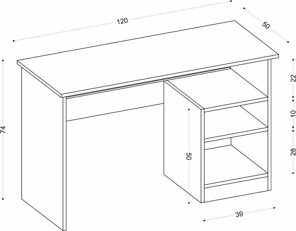 Pracovní stůl Bahar White
