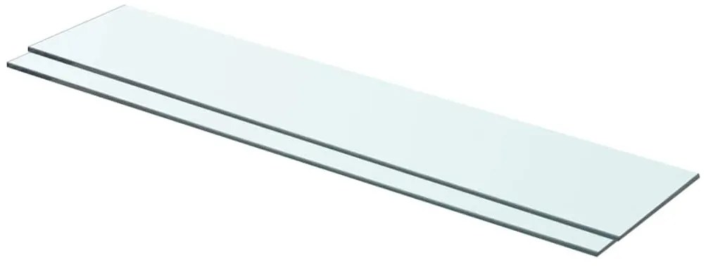 Policové desky 2 ks sklo čiré 70 x 15 cm 3051568