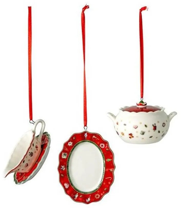 Toy's Delight Decoration Vánoční závěsná dekorce Servis 3 ks, Villeroy & Boch