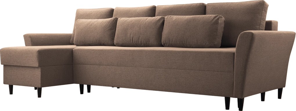 Rohová rozkládací sedací souprava do L REGO, 281 cm, s úložným prostorem Roh pohovky: Pravý roh, Barva látky: Popelavá (Kenya Popiel)