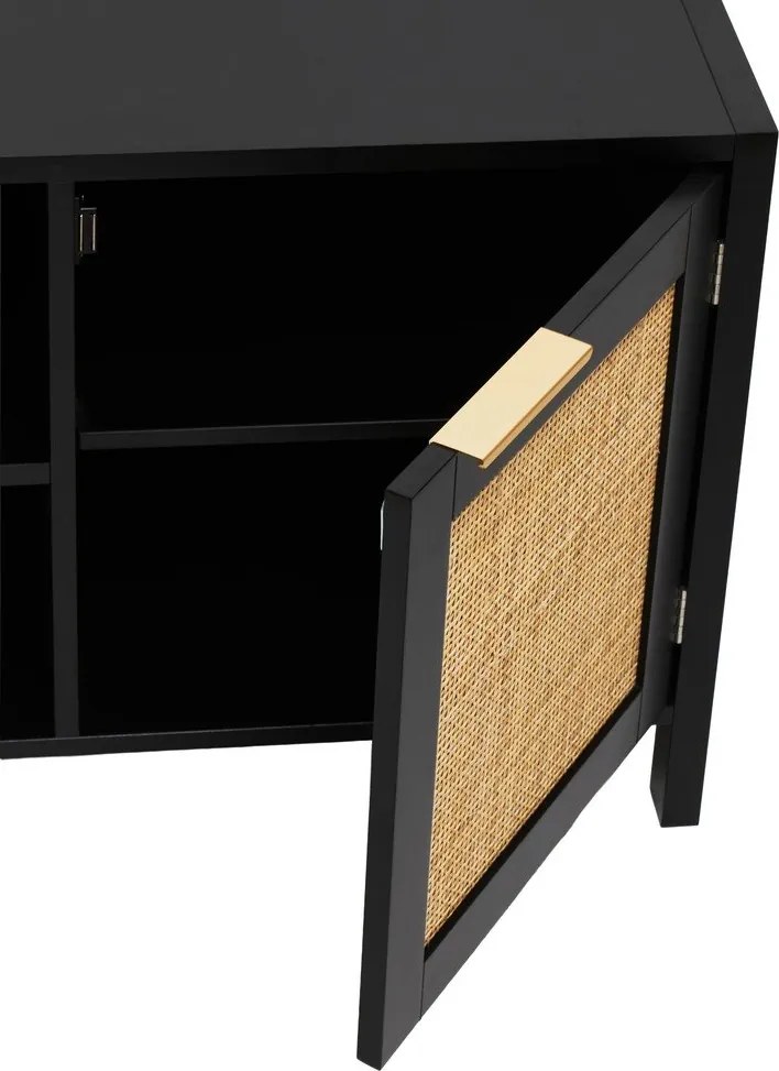 Černý TV stolek 120x52x38 cm Sherman – Premier Housewares