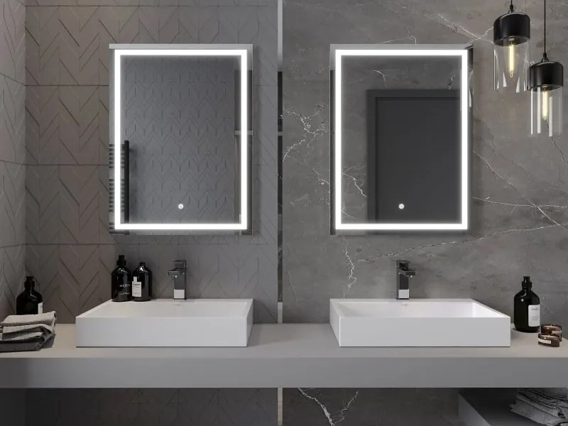 Mexen Miko koupelnové zrcadlo s podsvícením 60 x 80 cm, LED 6000K, proti zamlžování - 9819-060-080-611-00