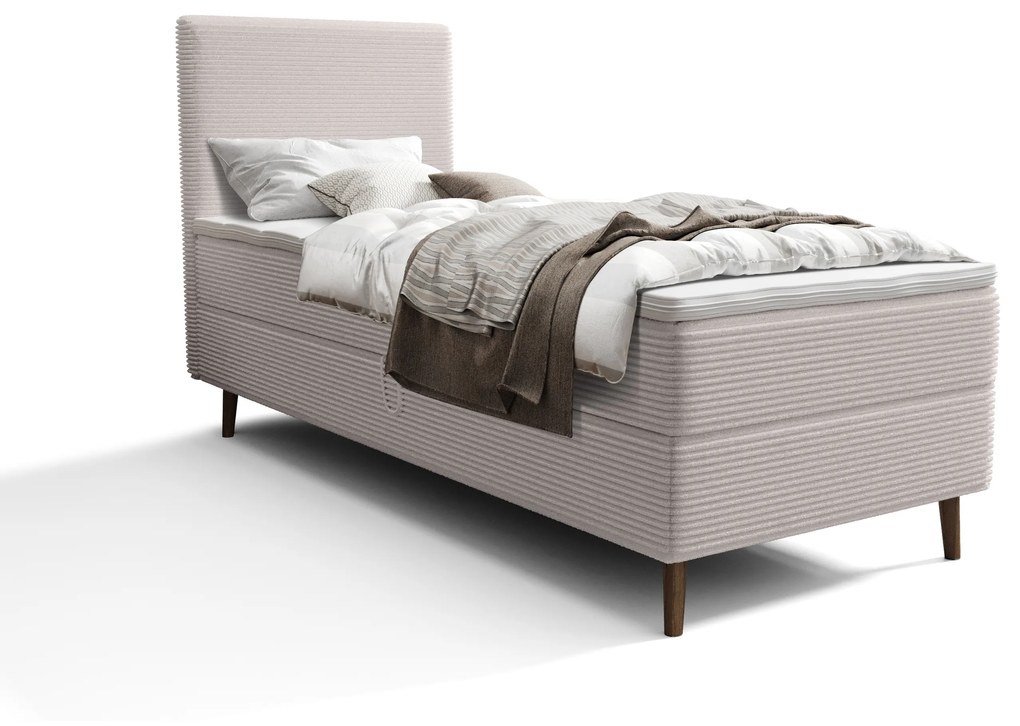 Jednolůžková postel 80 cm Napoli Bonell (bílá) (s roštem, s úl. prostorem). 1082410