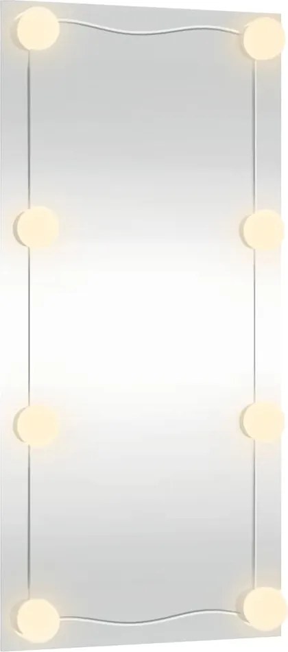 Nástěnné zrcadlo s LED osvětlením 30 x 60 cm sklo obdélníkové 3189149