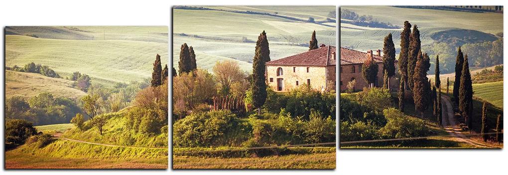 Obraz na plátně - Italská venkovská krajina - panoráma 5156E (90x30 cm)