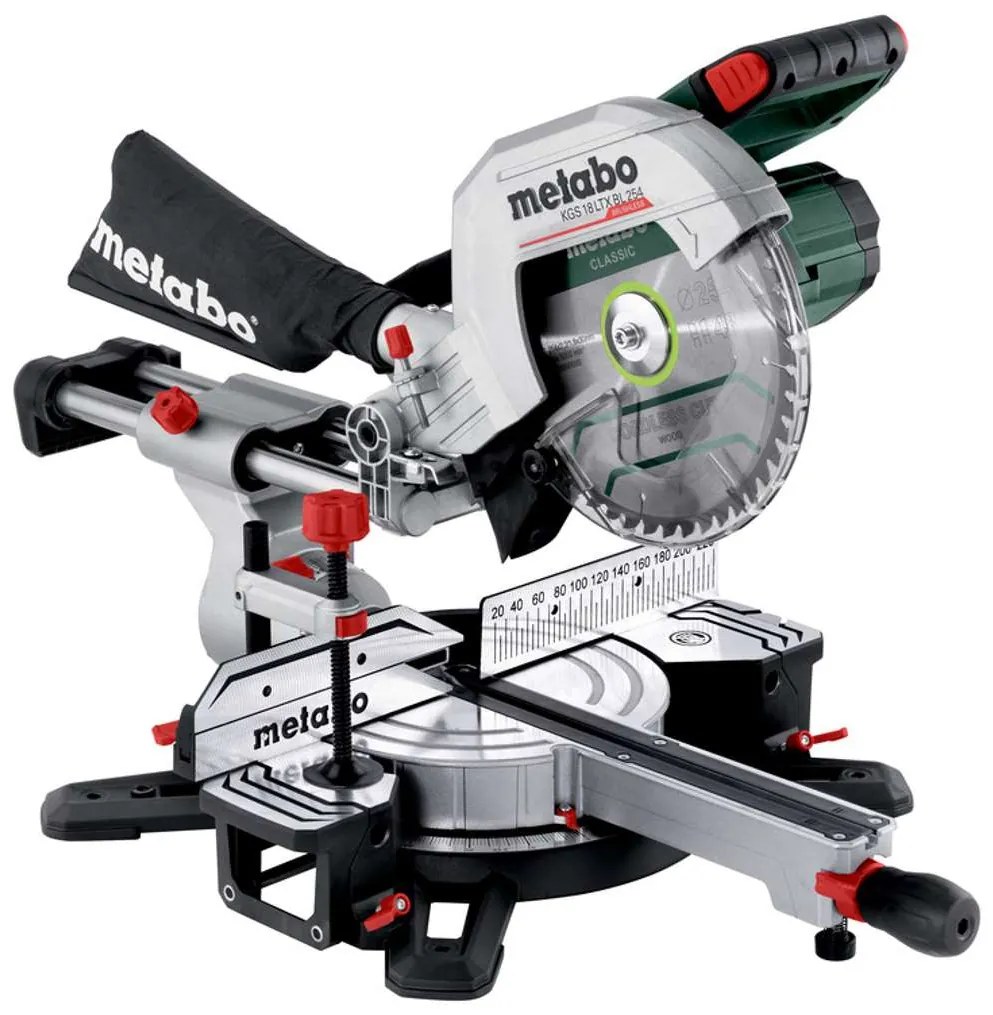 Metabo Nářadí - 18V AKU kapovací a pokosová pila 254 mm, bez baterie a nabíječky 614254850
