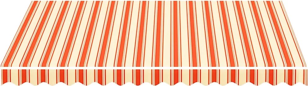 Náhradní plachta na markýzu žlutá a oranžová 300 x 250 cm polyesterová 312015