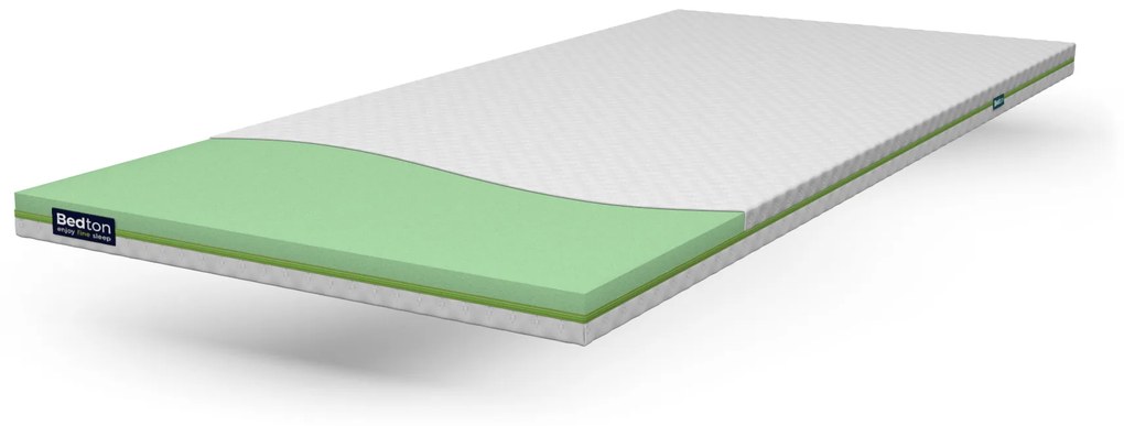 Matrace BEDTON TOPPER PUR VERY HARD  100x180x5 ALOE VERA podšitý rounem