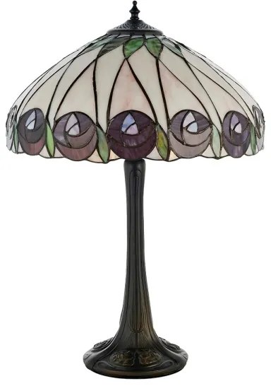 Endon 64177 - Stolní lampa Tiffany HUTCHINSON 1xE27/60W/230V pr. 40 cm