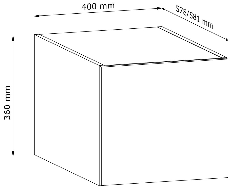 LANGEN au | horní skříňka N40 | s úchytem | artisan