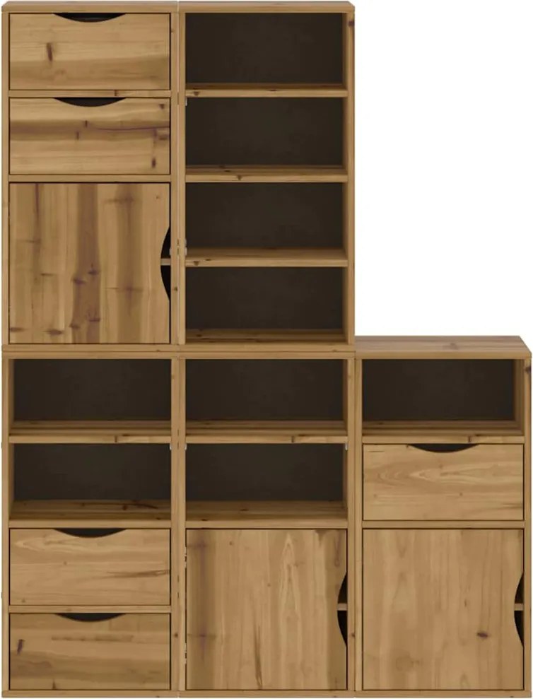 Boční skříňky 5 ks "ODDA" 40x24x79 cm Borovicový masiv 3365366