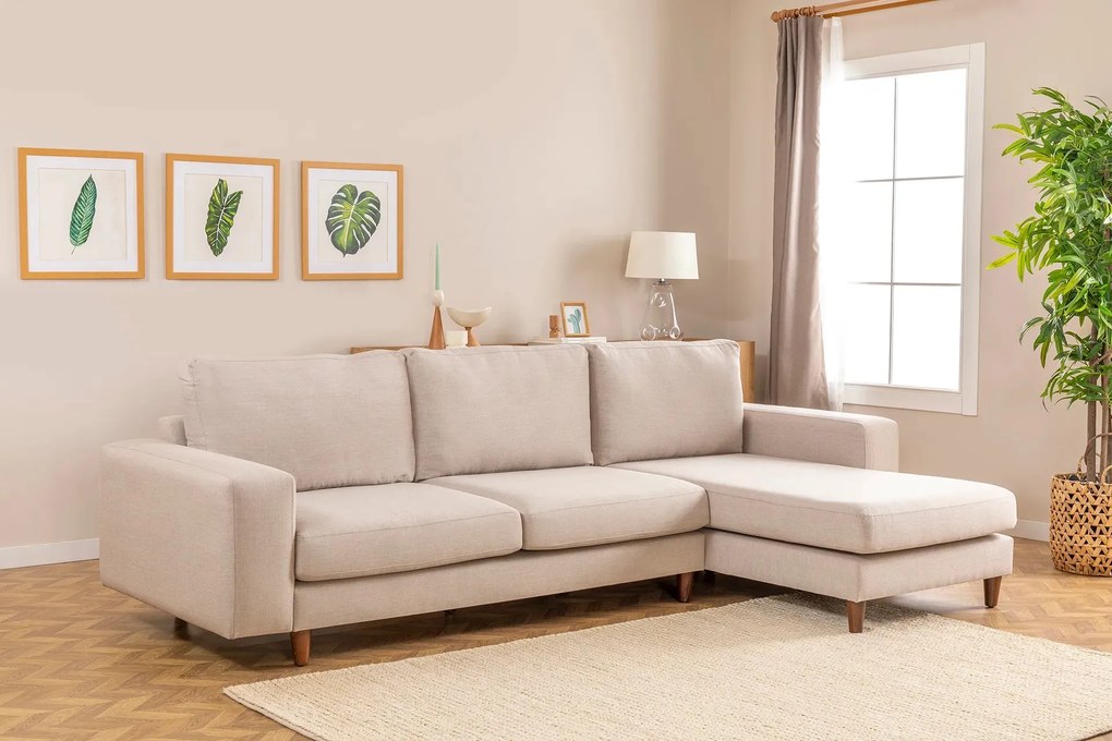 Hanah Home Rohová pohovka BERLIN krémová pravá