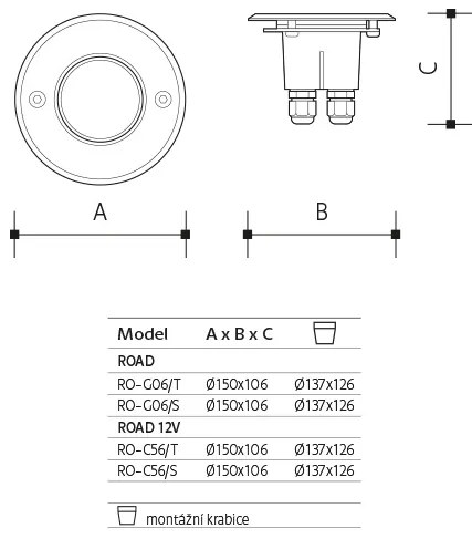 PANLUX ROAD venkovní pojezdové svítidlo 24LED teplá bílá