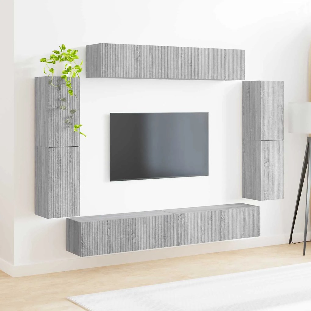 Televizní skříň 8 ks Šedá Sonoma 3409147
