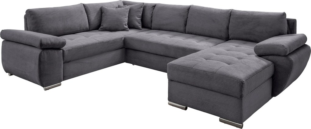 XXXLutz SEDACÍ SOUPRAVA, textil, šedá P & B - Sedací soupravy - 002310003027
