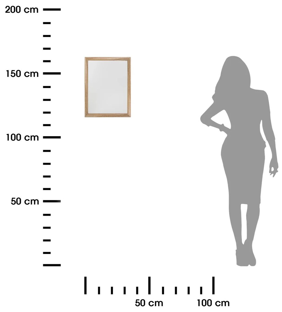 Zrcadlo Basic, hnědé
