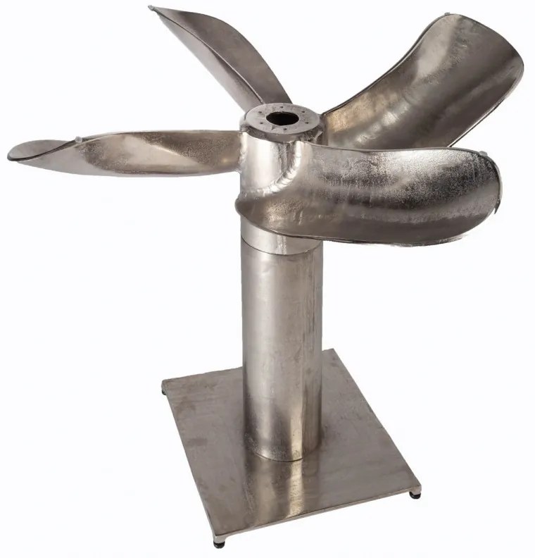 Designový jídelní stůl Propeller 94 cm stříbrný