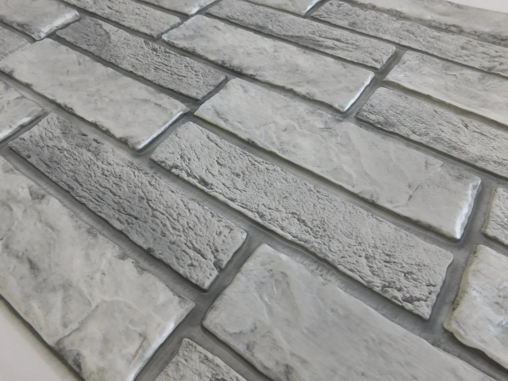 3D obkladový omyvatelný panel PVC Expansit Stone šedý (476 x 955 mm)