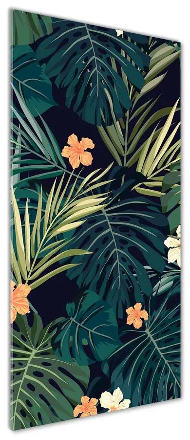 Wallmuralia Foto obraz skleněný svislý Havajské květiny 50x125 cm