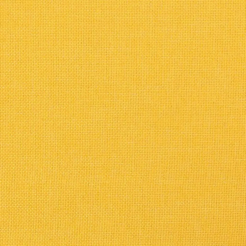 Relaxační křeslo se stoličkou hořčicově žluté textil 3097775