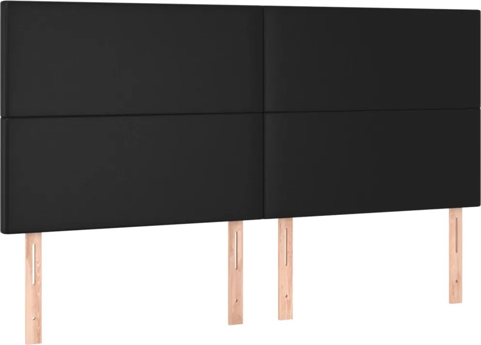 Box spring postel s matrací černá 180x200 cm umělá kůže 3137557