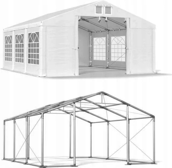 Stavební dílenské stany 4x6 m Das 580 Wp