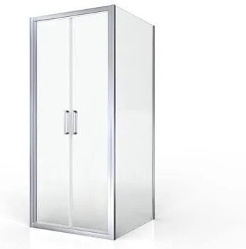 Sprchové dveře čtverec 80x80x195 cm Siko TEX chrom lesklý SIKOTEXL80STENA80