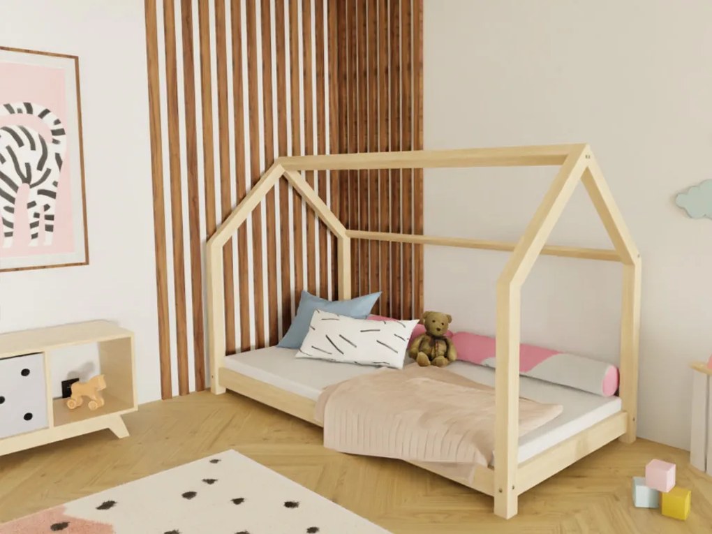Benlemi Dětská postel domeček TERY Zvolte barvu: Béžová, Zvolte rozměr: 140x200 cm