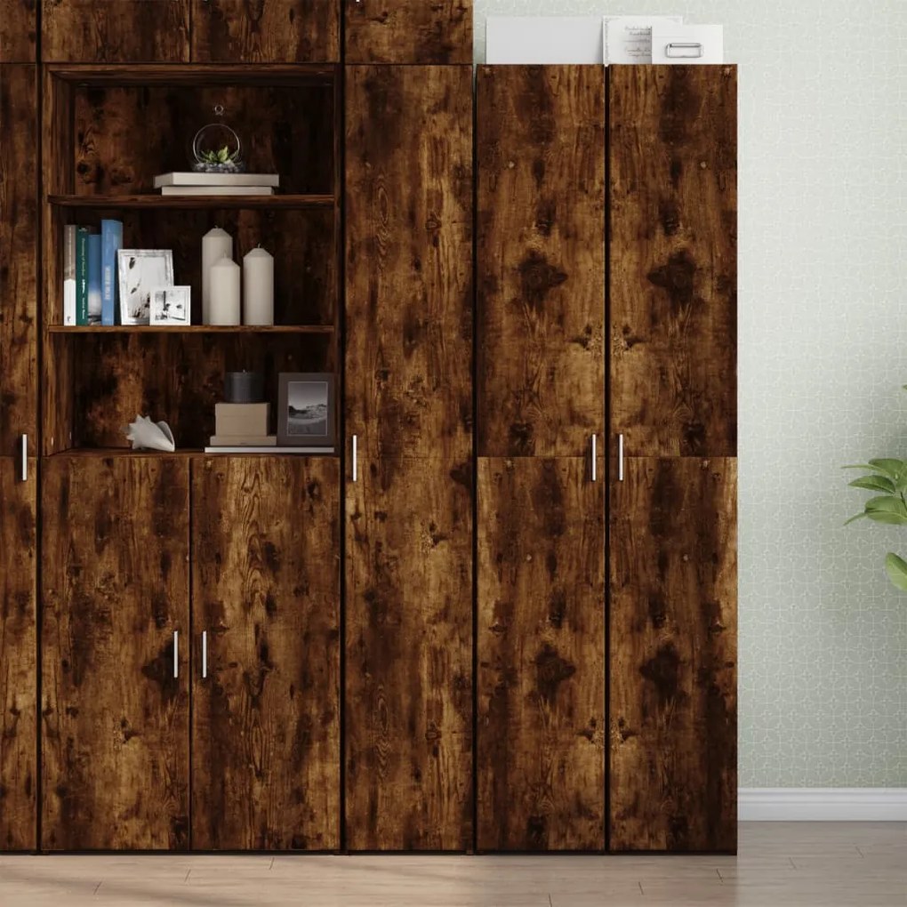 Skříň highboard kouřový dub 30 x 42,5 x 185 cm kompozitní dřevo 3281396