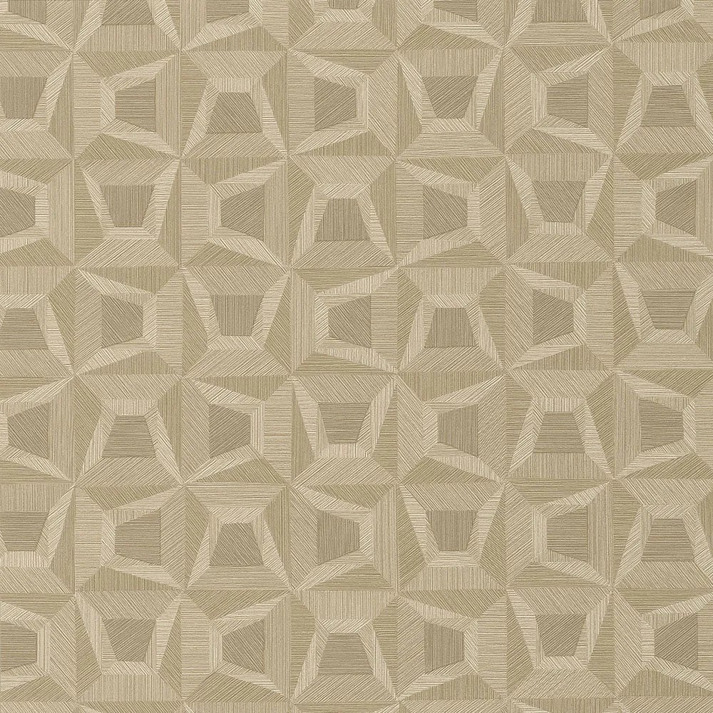 Hnědá vliesová geometrická tapeta na zeď s vinylovým povrchem 31906, Textilia, Limonta