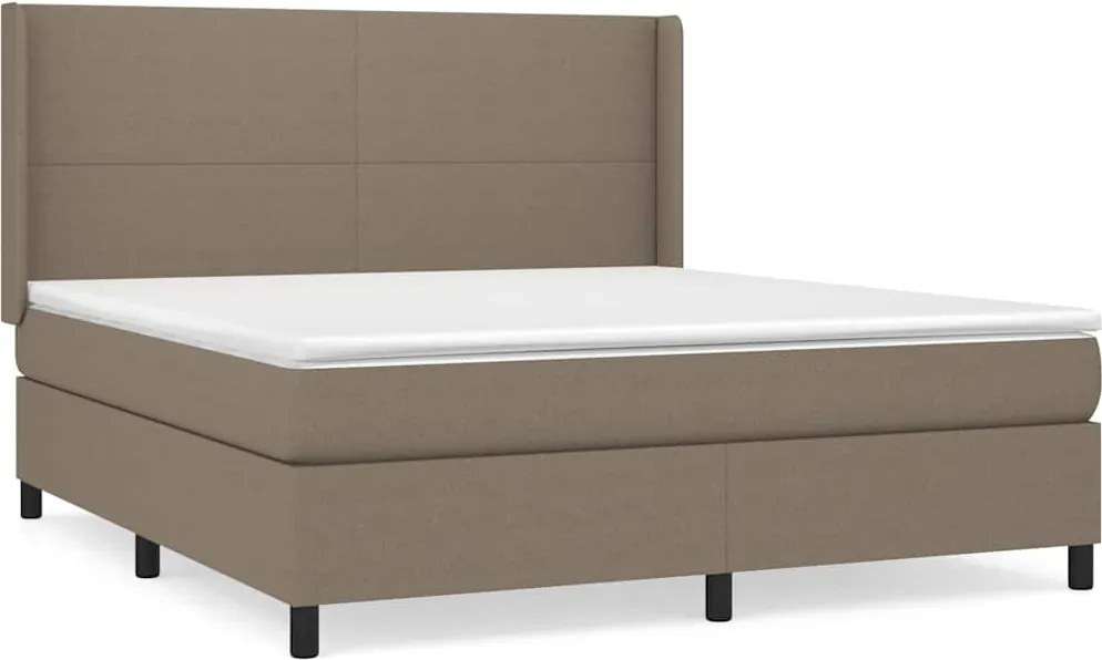 Box spring postel s matrací taupe 180x200 cm textil 3131293