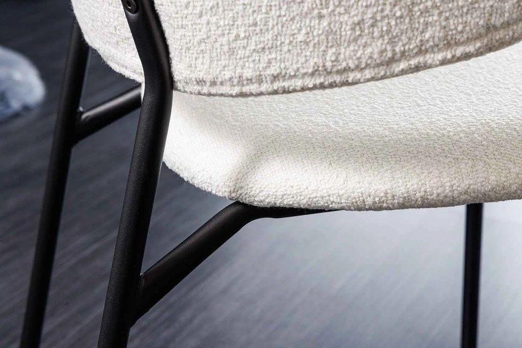 Designová jídelní židle Takuya bílá / černá