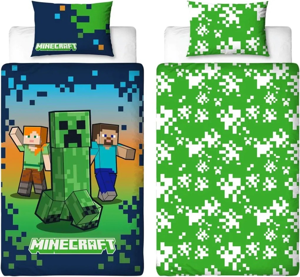Dětské povlečení MINECRAFT HEROES barevné Rozměr povlečení: 70 x 80 cm | 140 x 200 cm