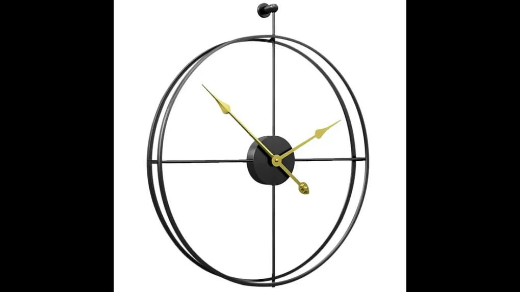 Tutumi 3D nástěnné hodiny Coat 60 cm černé