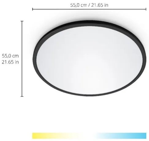 WiZ - LED Stmívatelné stropní svítidlo SUPERSLIM LED/32W/230V černá Wi-Fi