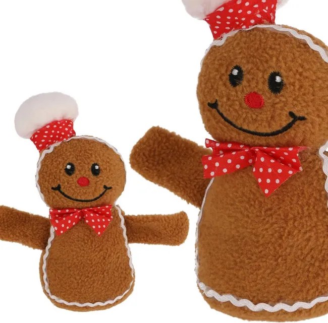Vánoční dekorace perník s čepicí 16 cm
